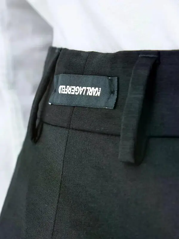 Karl Lagerfeld Pressed-crease Belt-loop Trousers