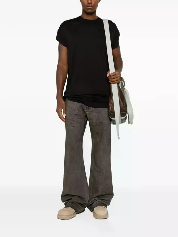 Rick Owens Seam-detail Cap-sleeve T-shirt - Black