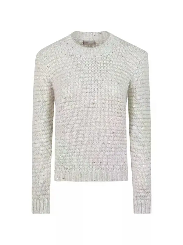 Herno Sequin-embellished Chunky-knit Sweater