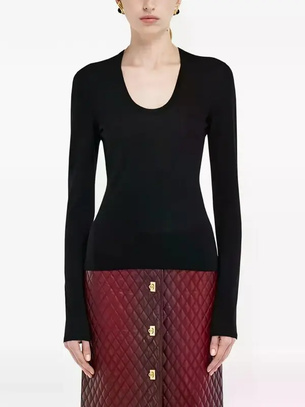 FERRAGAMO Wool Long-sleeve Top