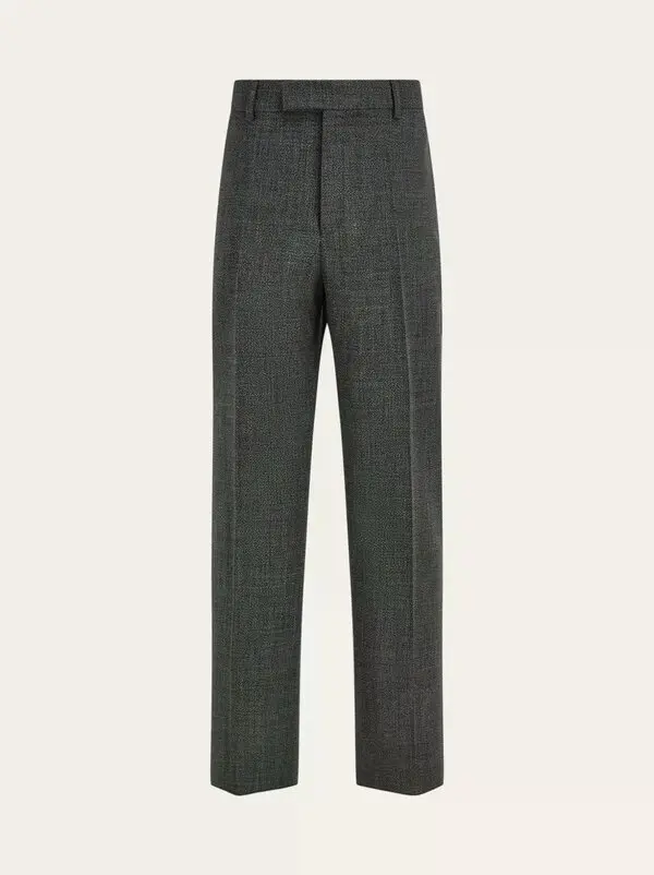 FERRAGAMO Wide-leg Chevron Trousers