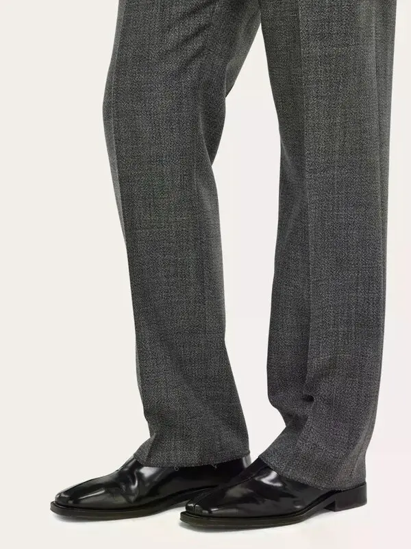 FERRAGAMO Wide-leg Chevron Trousers