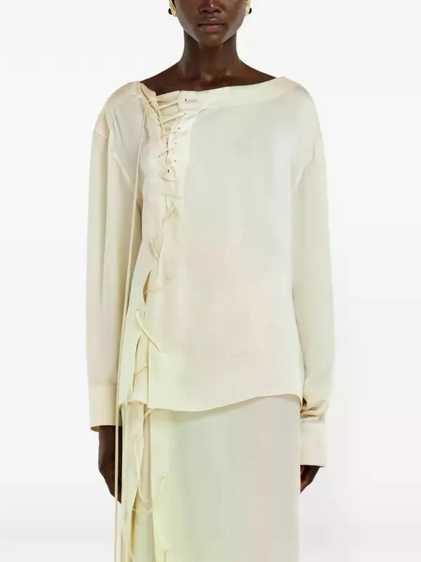 FERRAGAMO String Tie Detail Blouse