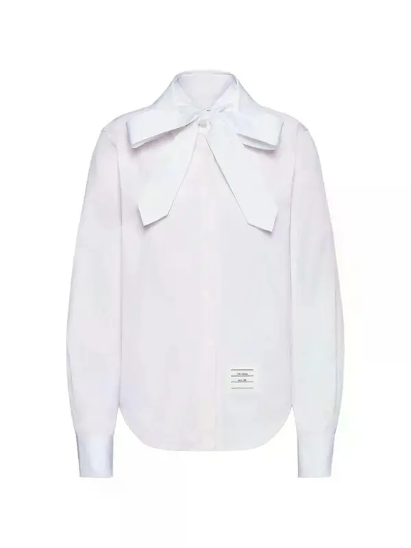 Thom Browne Stripe Bow Blouse