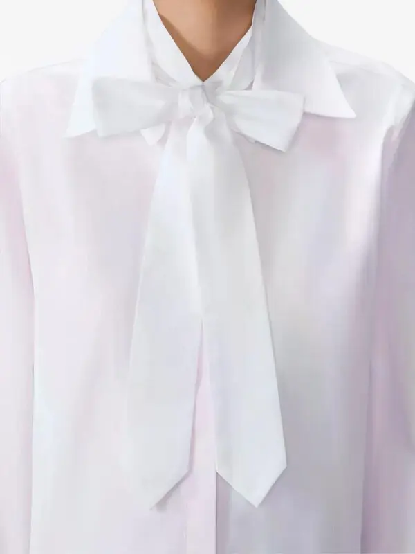 Thom Browne Stripe Bow Blouse