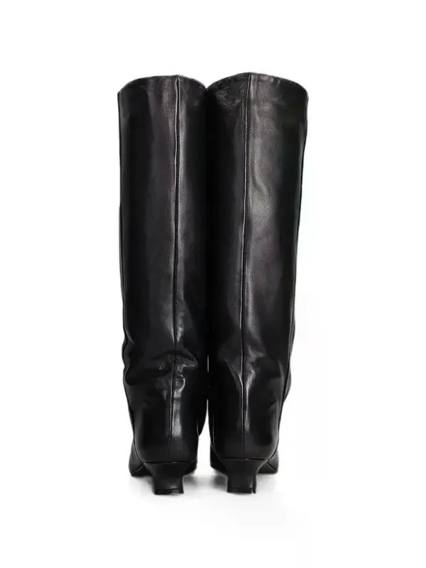 THE SELLER Pointed-toe Ruched High-knee Boots