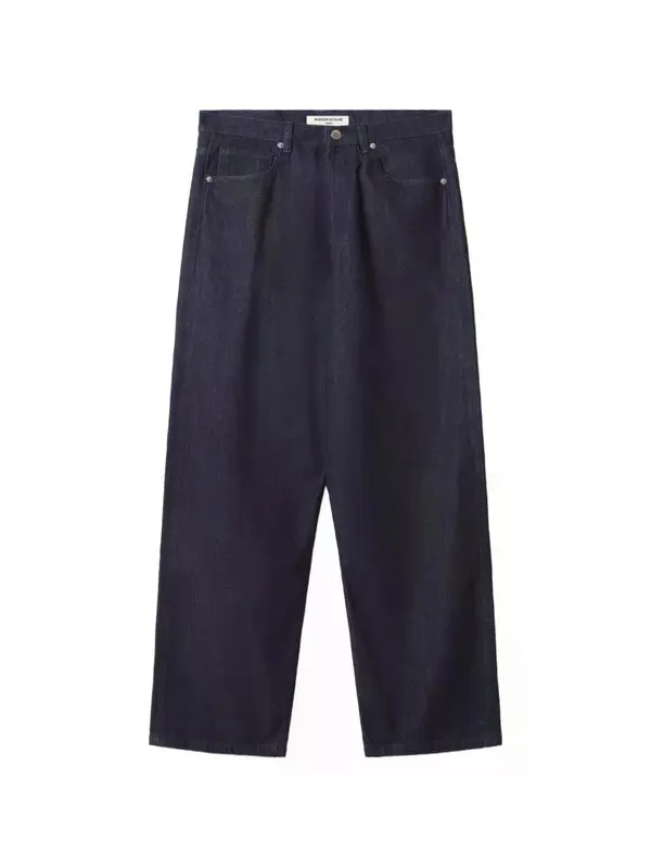 Maison Kitsuné Logo-patch Wide-leg Jeans