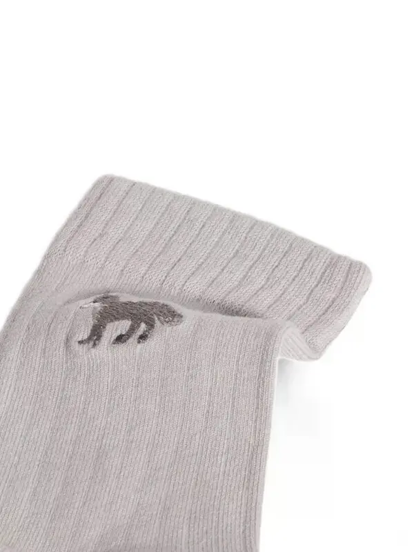 Maison Kitsuné Baby Fox Ribbed Socks