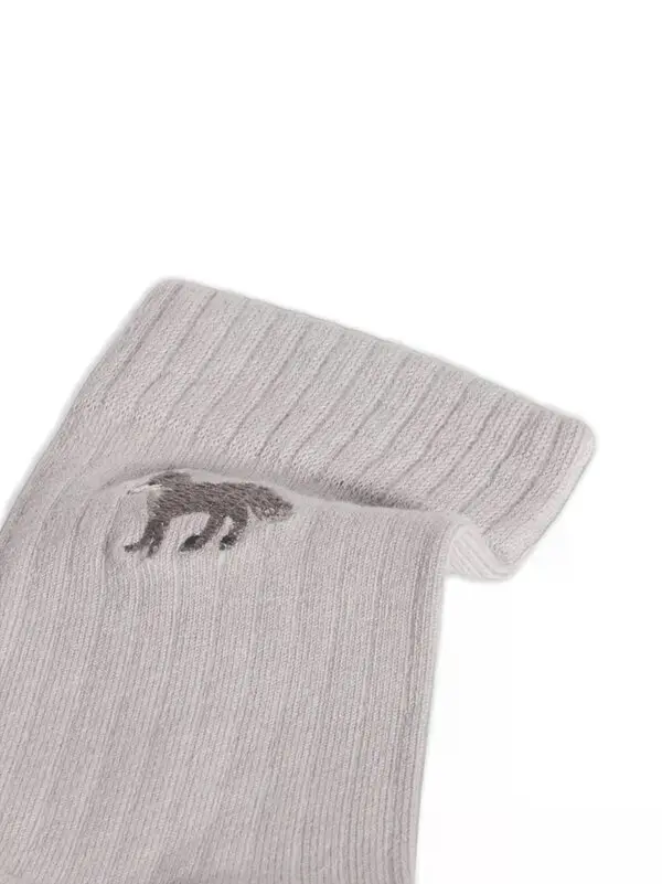 Maison Kitsuné Baby Fox Ribbed Socks