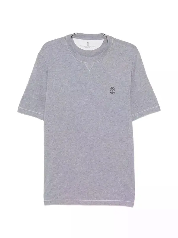 Brunello Cucinelli Logo-embroidered T-shirt