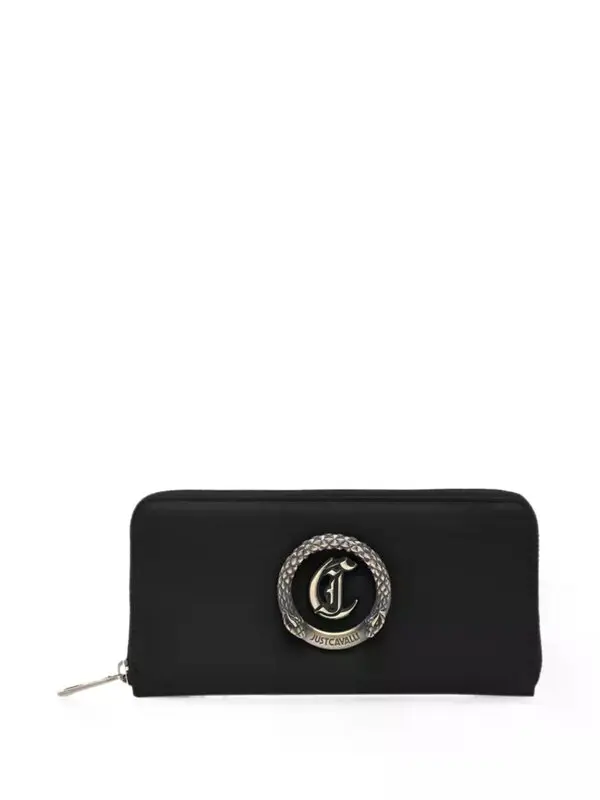 Just Cavalli Snake-logo Plaque Wallet