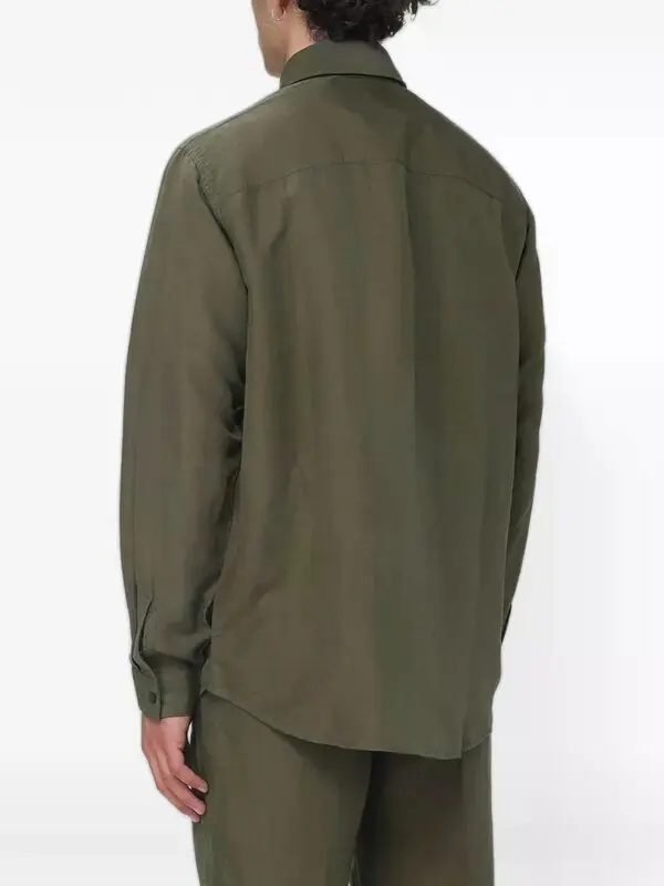 DIESEL® Logo-embroidered Long-sleeve Militare Shirt