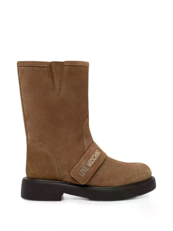 Moschino Logo-lettering Touch-strap Boots