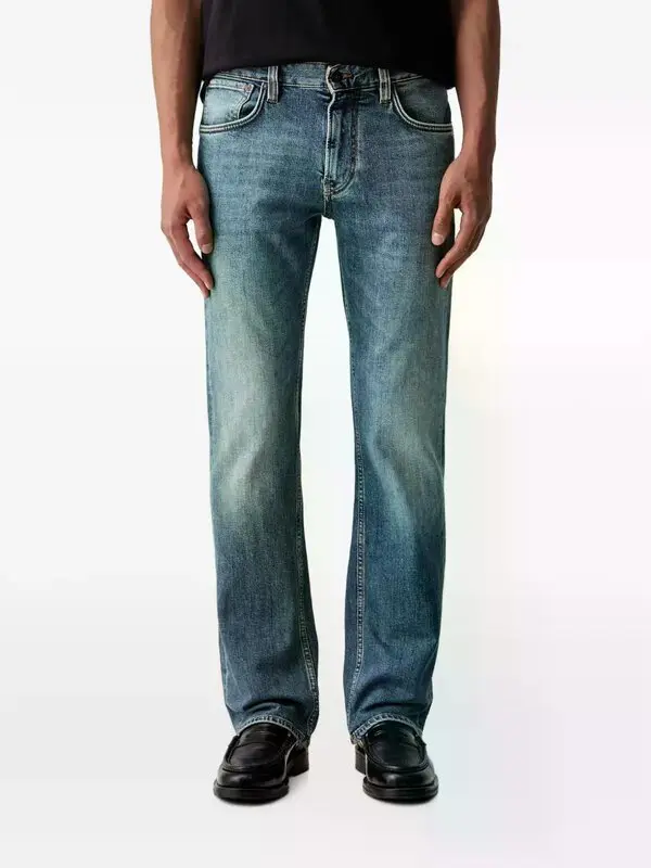 Emporio Armani Logo-appliqué Straight Jeans - Blue