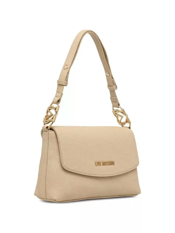 Moschino Logo-plaque Pebbled Shoulder Bag