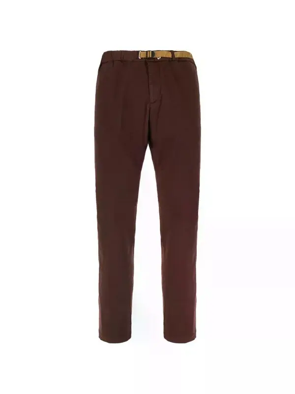 WHITE SAND Belted Elasticated-waist Trousers