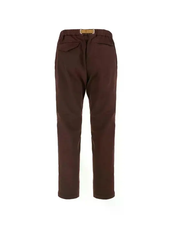 WHITE SAND Belted Elasticated-waist Trousers