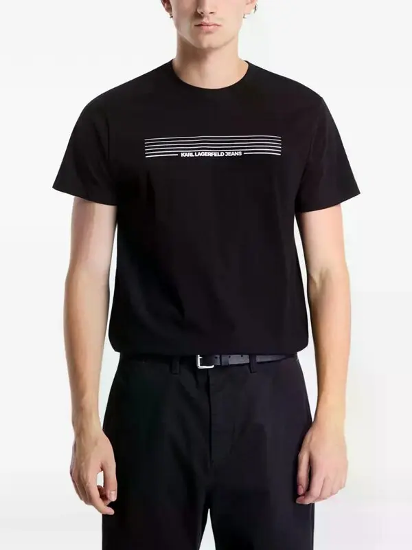 Karl Lagerfeld Logo-detail Short-sleeve T-shirt - Black
