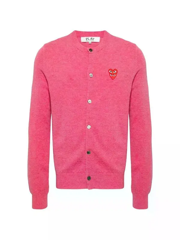 Comme Des Garçons Play Heart-patch Button-up Cardigan