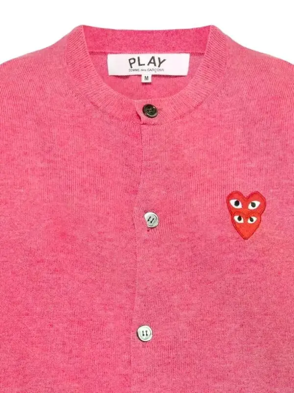 Comme Des Garçons Play Heart-patch Button-up Cardigan