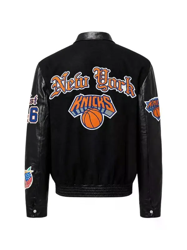 JEFF HAMILTON New York Knicks Patch-detail Bomber Jacket