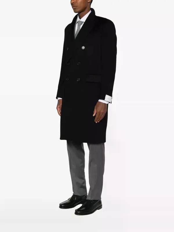 Caruso Double-breasted Peaked-lapel Coat