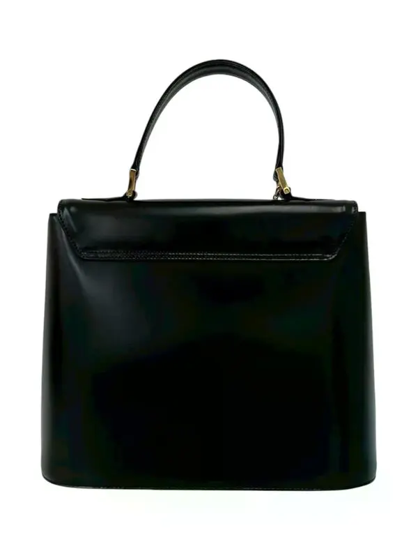 Saint Laurent 20th Century Leather Logo Charm Top Handle Bag