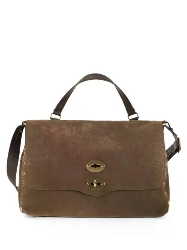 ZANELLATO Postina Jones M Grained-leather Tote Bag - Brown