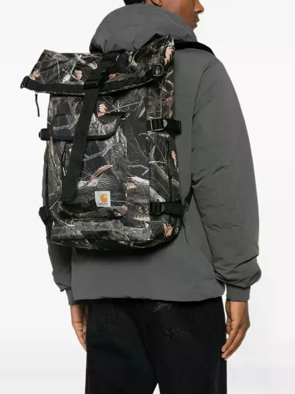 Carhartt Work In Progress Backpack With Camouflage Print - Green