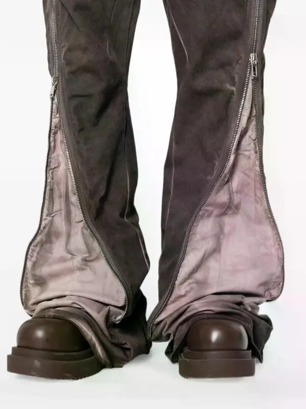 Rick Owens Zip-detail Straight-leg Jeans - Grey