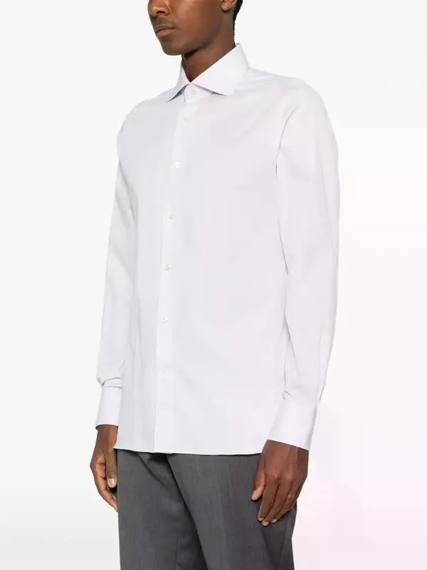 Zegna Spread-collar Button-down Shirt - White