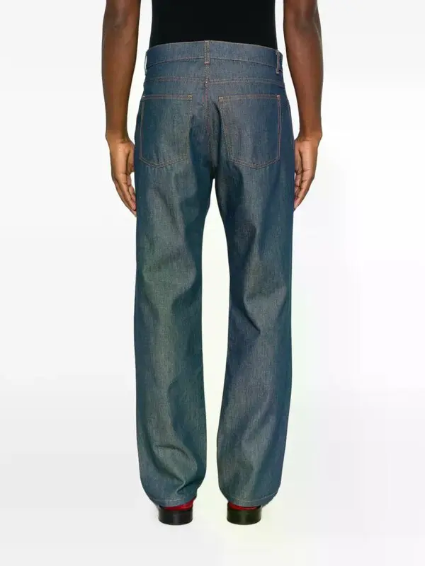 Moschino Patch Straight Leg Jeans
