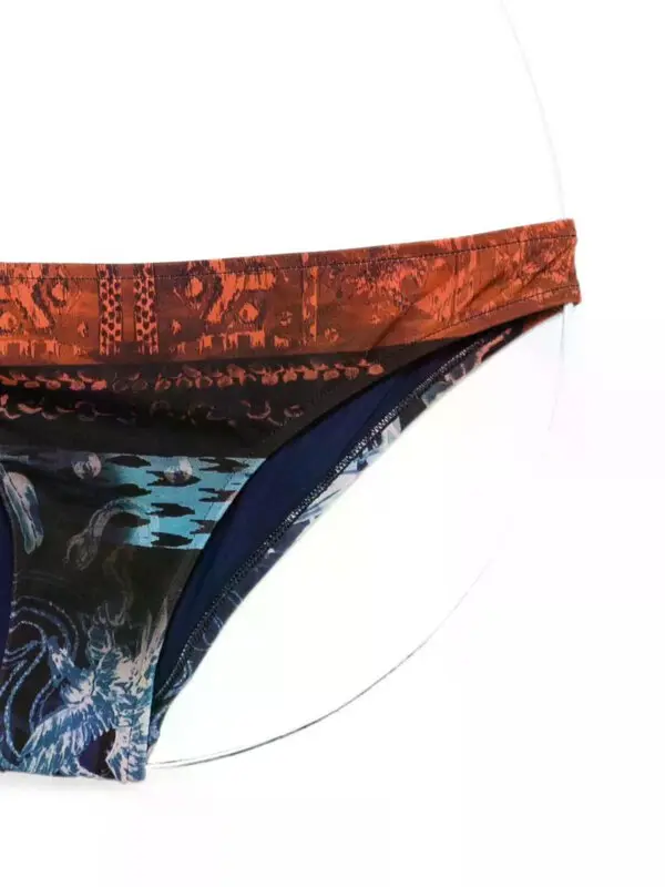 Balmain Abstract-print Bandeau Bikini
