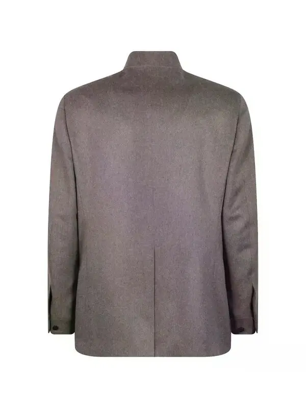 LARDINI Button-up Stand-collar Coat