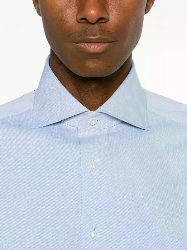 Zegna Spread-collar Long-sleeve Shirt