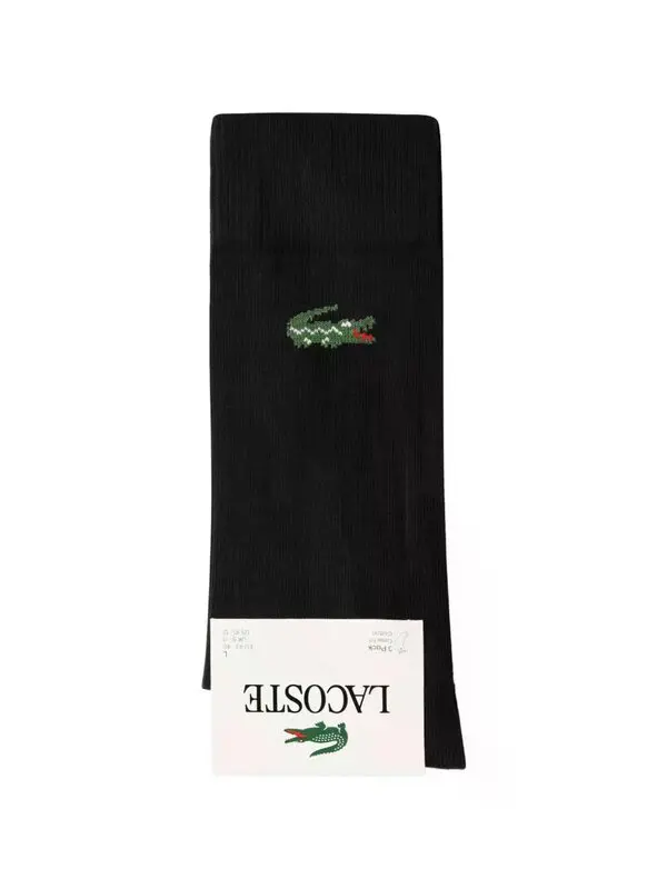 Lacoste Logo-patch Ribbed Socks
