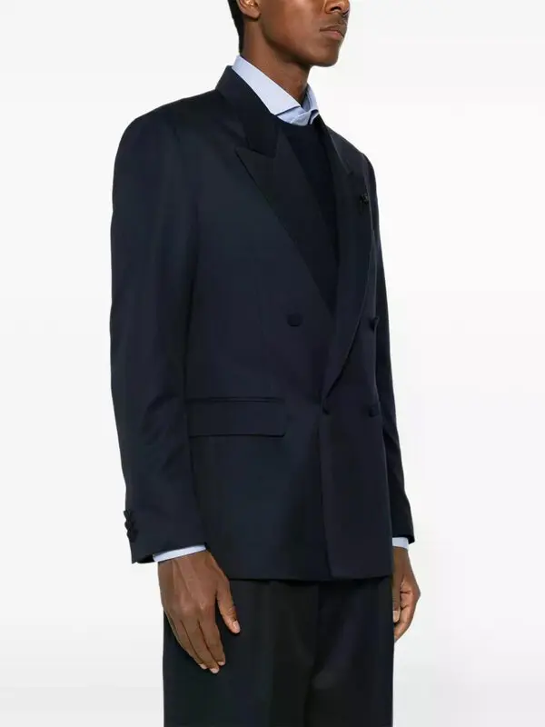 LARDINI Double-breasted Peak-lapel Jacket