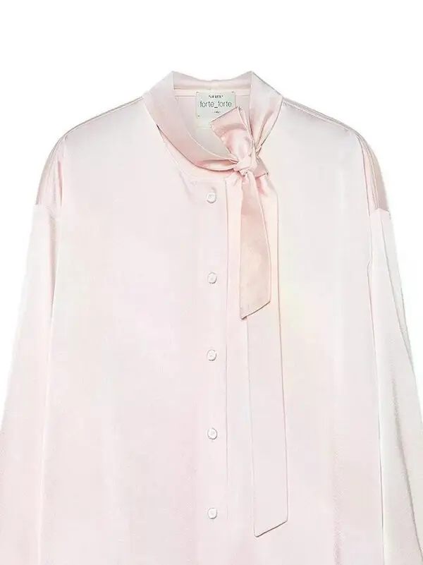 FORTE_FORTE Bow-tie Buttoned Shirt
