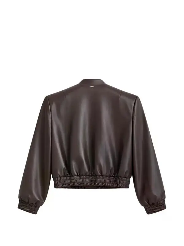 TWINSET Faux-leather Bomber Jacket With Pockets
