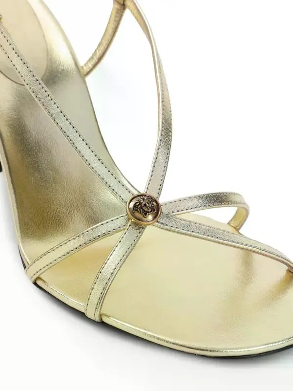 Versace Medusa '95 Metallic Leather Sandals