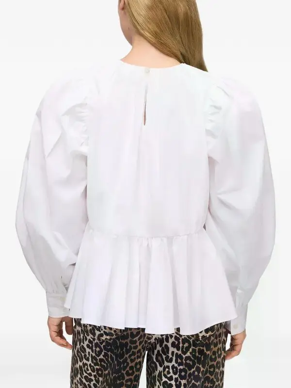 GANNI Blouse In Compact Poplin