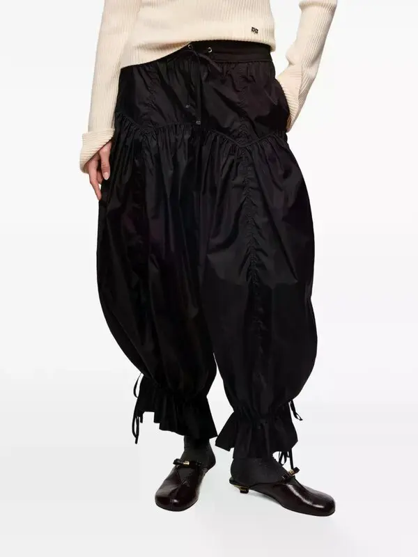 GANNI Nylon Gathered Trousers
