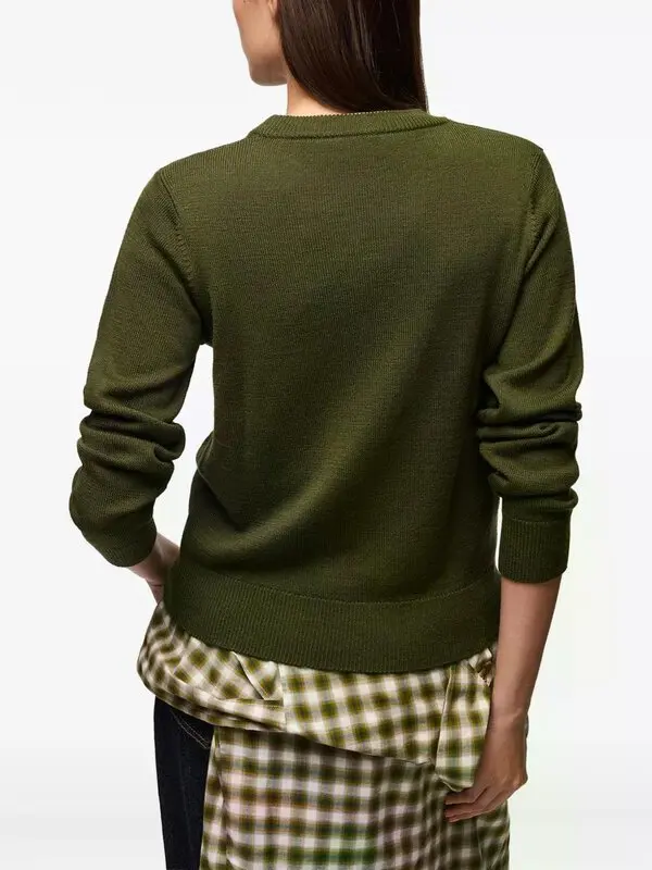 GANNI Jumper With Crochet Flower