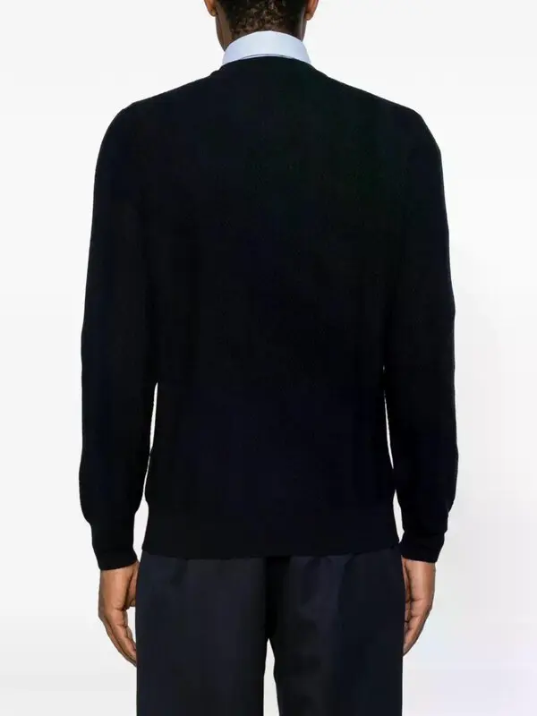 VENGERA Textured Knit Virgin Wool Sweater