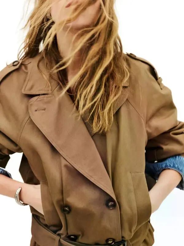 Ba&sh Winnie Belted Double-breasted Trench Coat