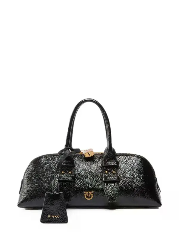 Pinko Escape Bag Horizontal Small Handbag In Tumbled Leather