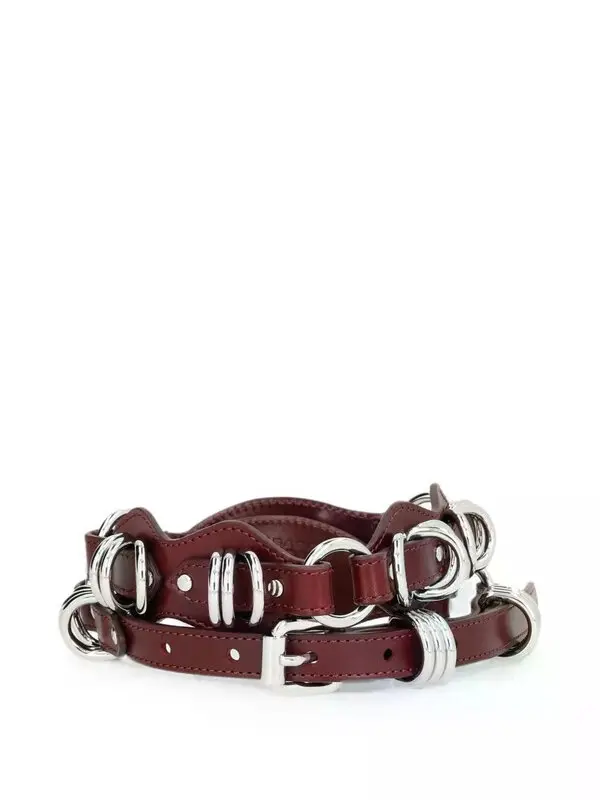 Isabel Marant Étoile Bolton Eyelet-embellished Leather Belt - Red