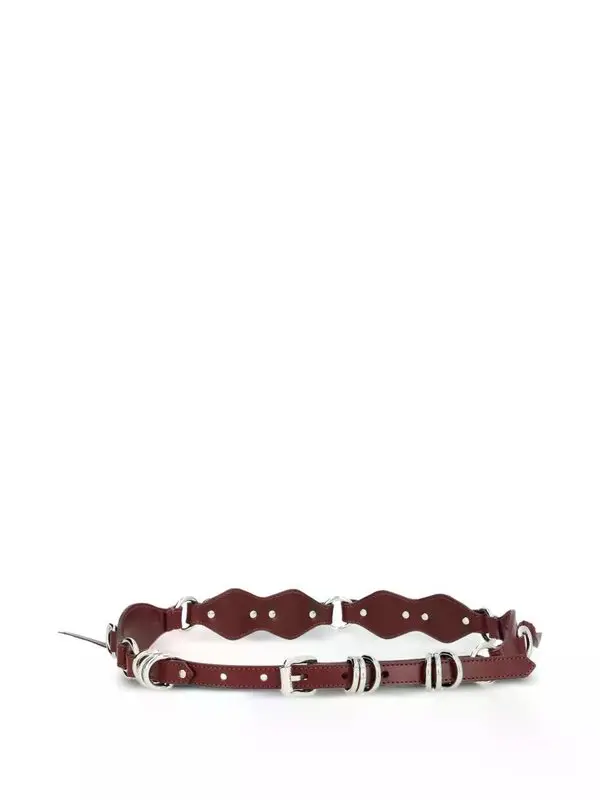 Isabel Marant Étoile Bolton Eyelet-embellished Leather Belt - Red