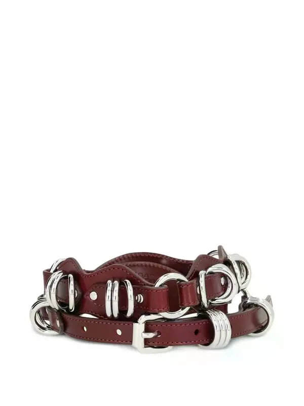 Isabel Marant Étoile Bolton Eyelet-embellished Leather Belt - Red