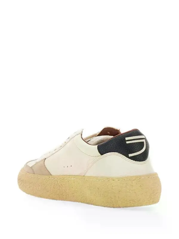 PURAAI Vintage Grained Leather Sneakers